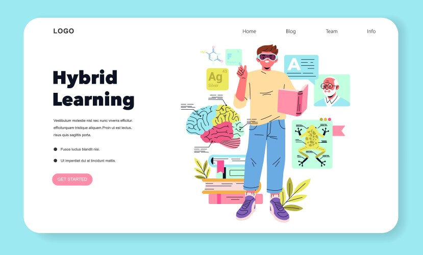 Beta generation flat Royalty Free Vector Image