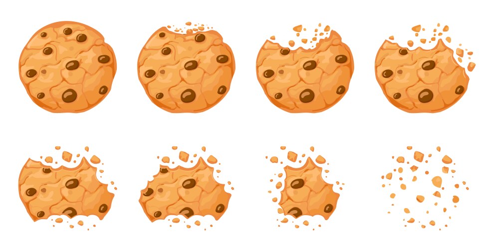 Cartoon Chip Chocolate Cookie Vector Images (over 5,100)