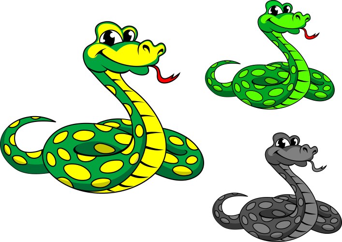 Snake cartoon Royalty Free Vector Image - VectorStock