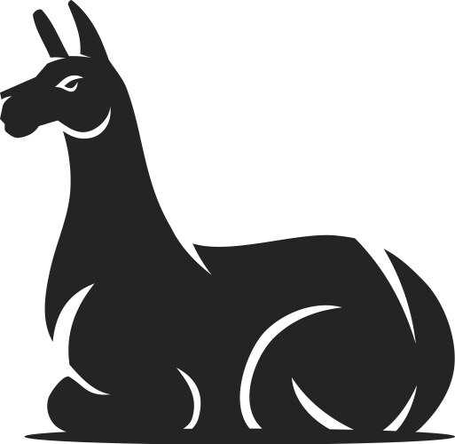 Llama logo template isolated brand identity icon Vector Image