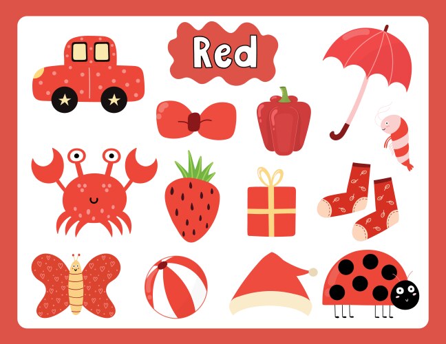 Learn primary colors color sorting activity Vector Image