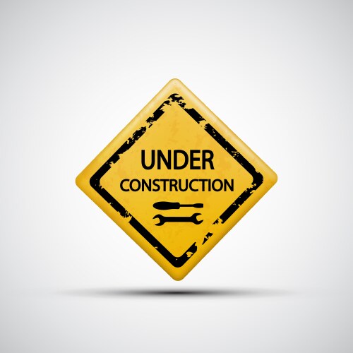 Under construction sign Royalty Free Vector Image