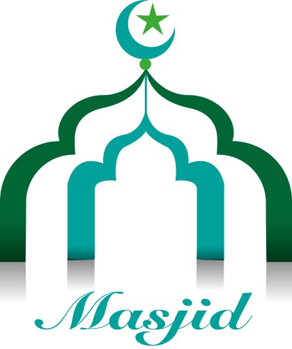Simple mosque or mushola logo icon line art Vector Image