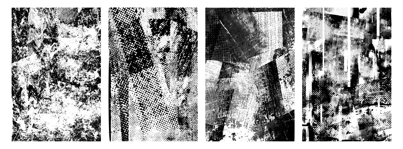 Distressed poster backgrounds with grunge halftone