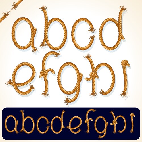Alphabet Rope Letter Vector Images (over 940)