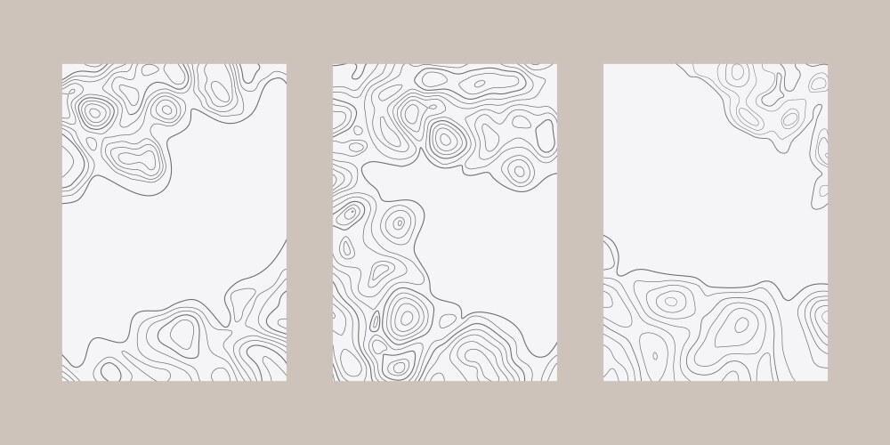 Topographic map trail mapping grid contour Vector Image