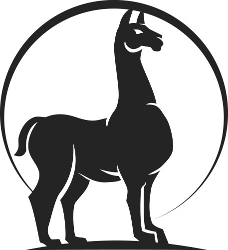 Llama logo template isolated brand identity icon Vector Image