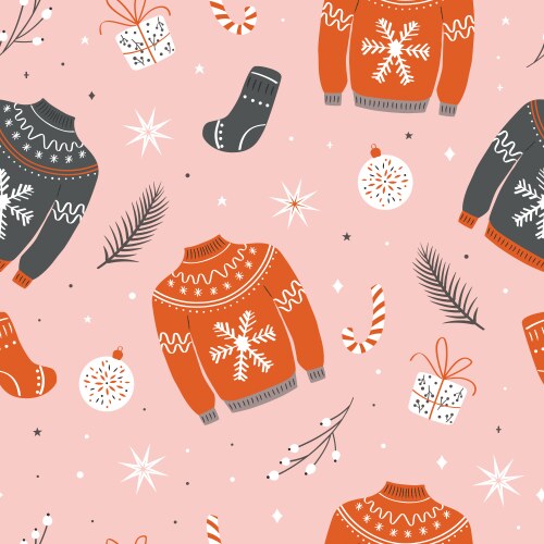 Traditional norway style seamless knitting pattern