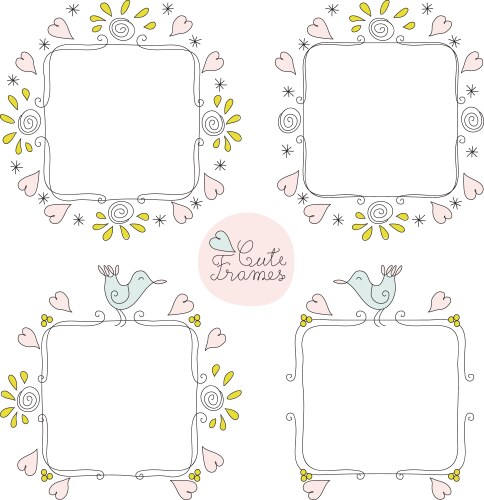 Cute frame Royalty Free Vector Image - VectorStock