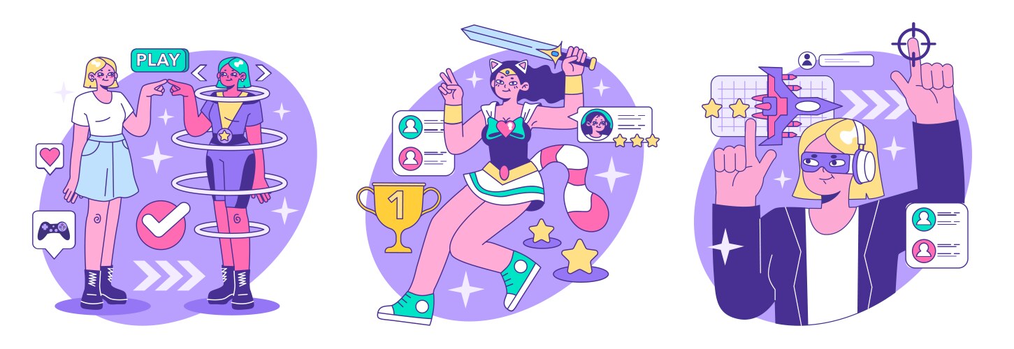 Metaverse vr futuristic technology digital Vector Image