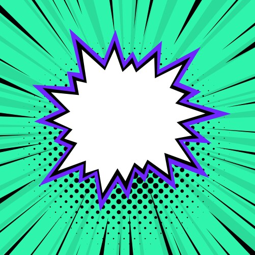 Comic style burst banner Royalty Free Vector Image