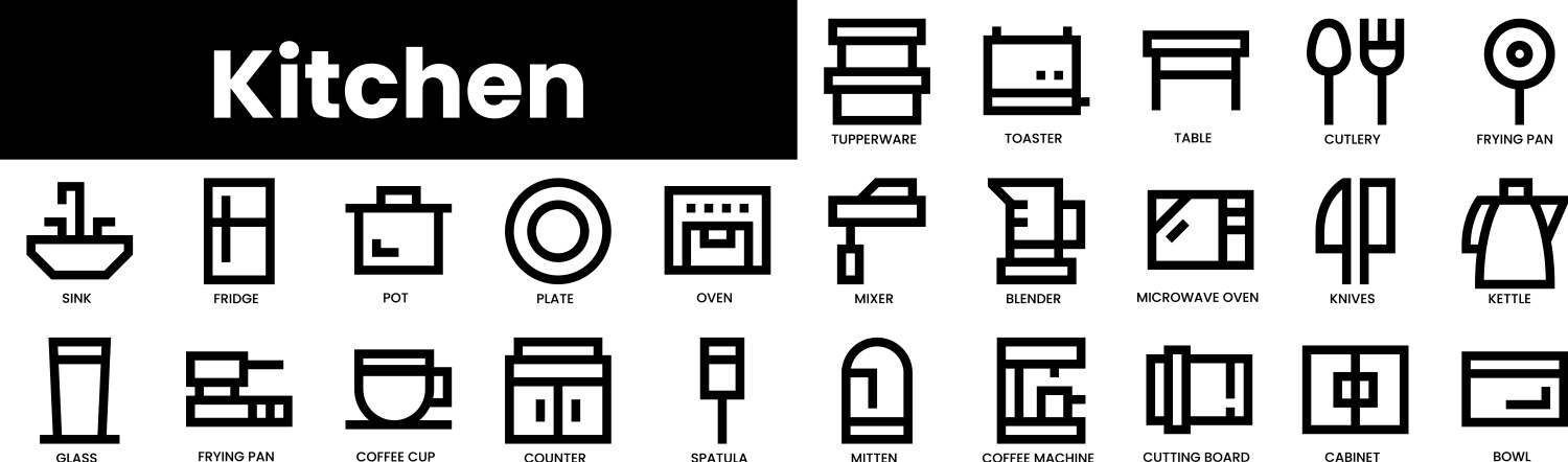 Kitchen Outline Vector Images (over 160,000)