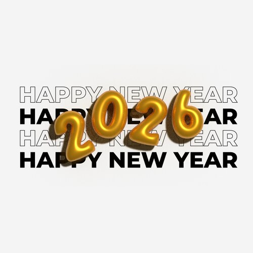 Shiny 2026 New Year Banner – Royalty-Free Vector | VectorStock