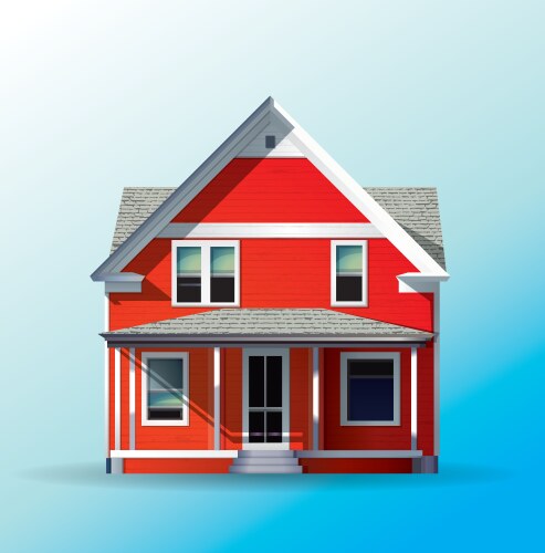 Beautiful small residential house Royalty Free Vector Image