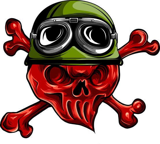 Skull soldier cartoon Royalty Free Vector Image