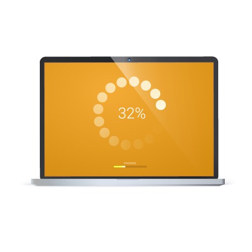 Load bar for mobile apps web preloader on screen Vector Image