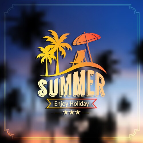 Summer logo Royalty Free Vector Image - VectorStock