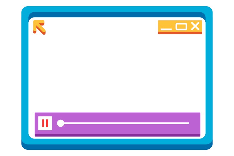 Video frame sticker template design Royalty Free Vector