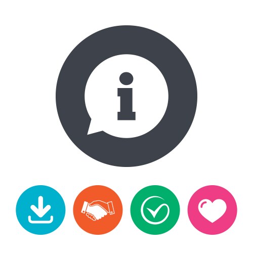 Information sign symbol isolated data info Vector Image