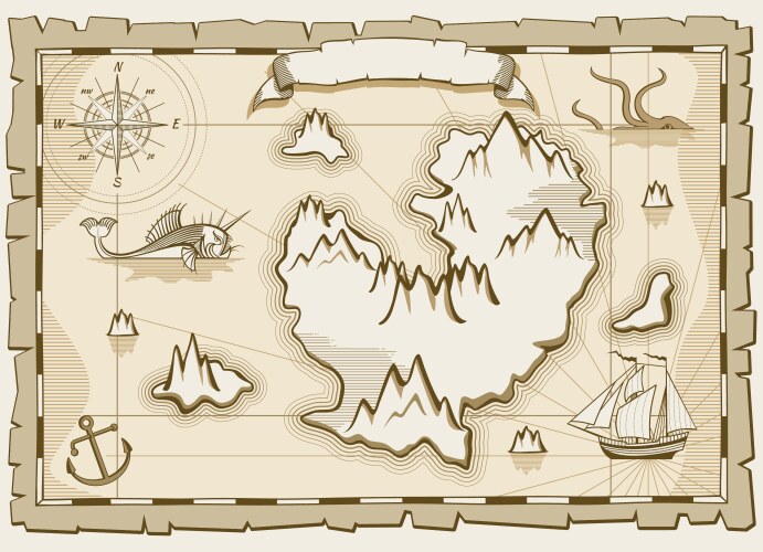 Old map Royalty Free Vector Image - VectorStock