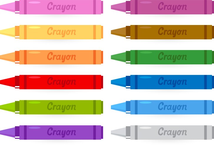 Fractions with colorful crayons Royalty Free Vector Image