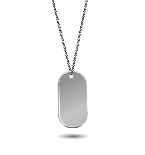 Military id tag army medallion Royalty Free Vector Image