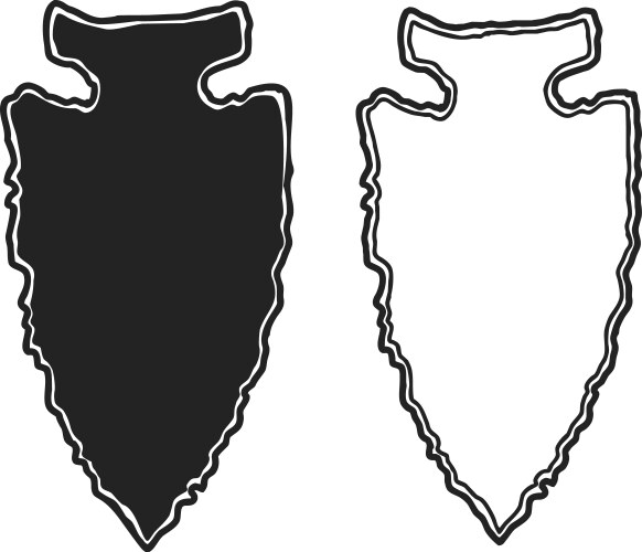 Stone arrowhead design element for poster card Vector Image