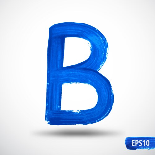 Leather textured letter b Royalty Free Vector Image