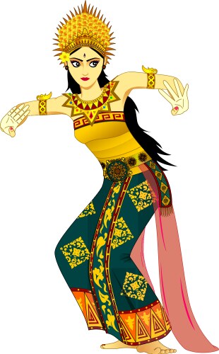 Kathakali dancer cartoon Royalty Free Vector Image