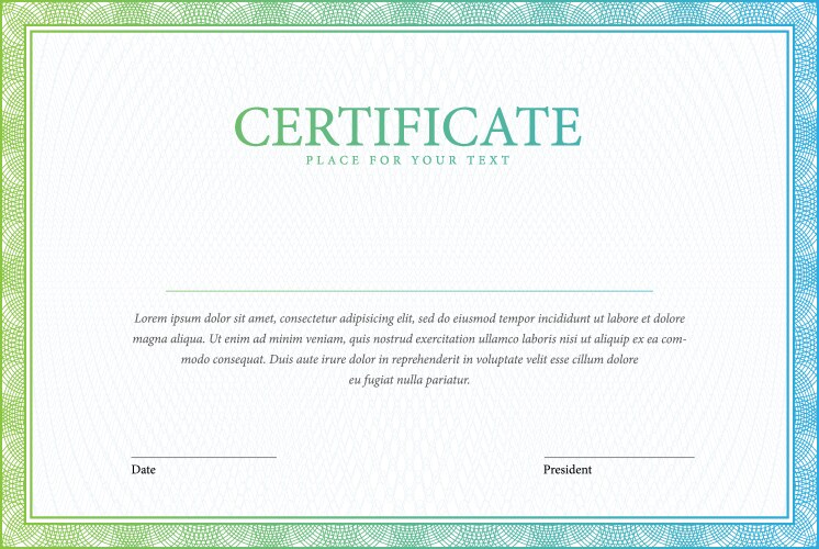 Student certificate design template set Royalty Free Vector
