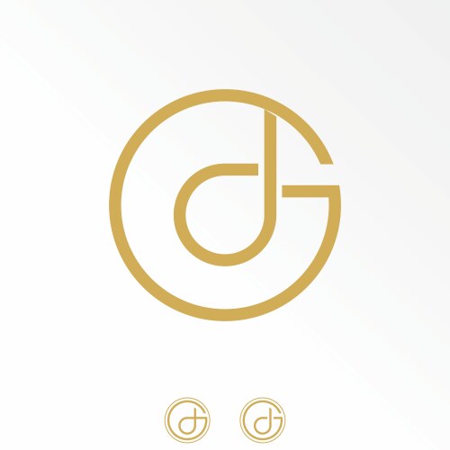 Elegant letter gj initials logo for corporate Vector Image