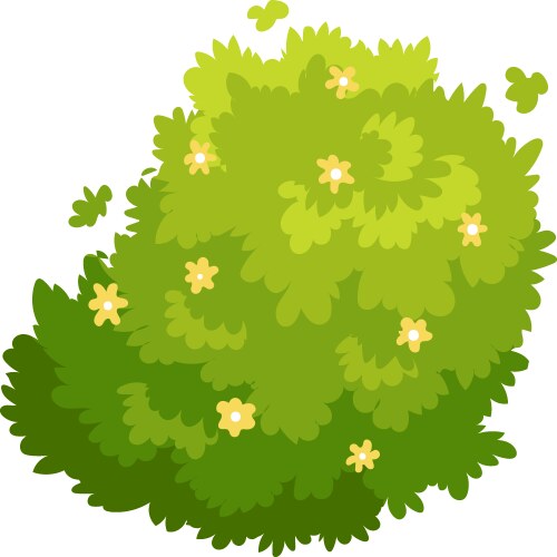 Bush with yellow flowers Royalty Free Vector Image