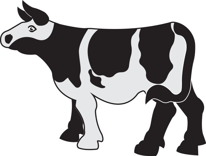 Scottish highland cow logo Royalty Free Vector Image