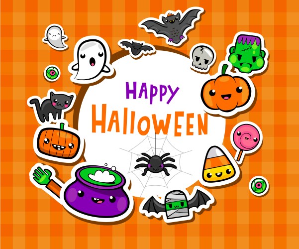 Kawaii halloween Royalty Free Vector Image - VectorStock