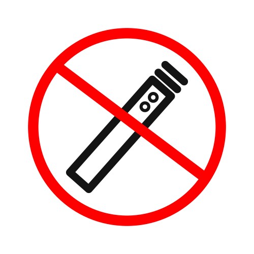 No electronic vaping icon black line art logo Vector Image