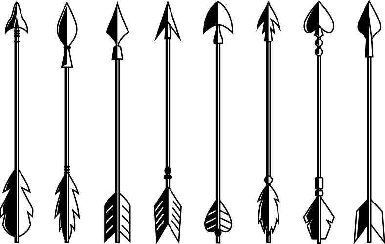 Arrowhead with mountain landscape design element Vector Image