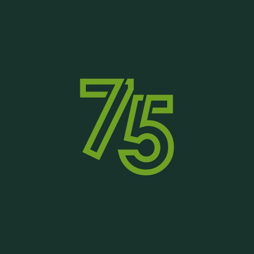 75 th anniversary celebration template design Vector Image