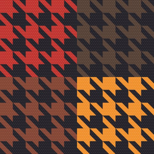 Retro red and black houndstooth pattern Royalty Free Vector