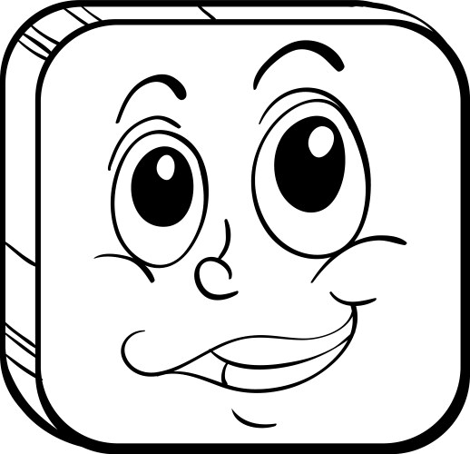 Square shape educational odd one out task for kids