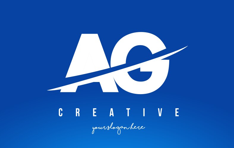 A g letter logo design creative ag letters icon Vector Image