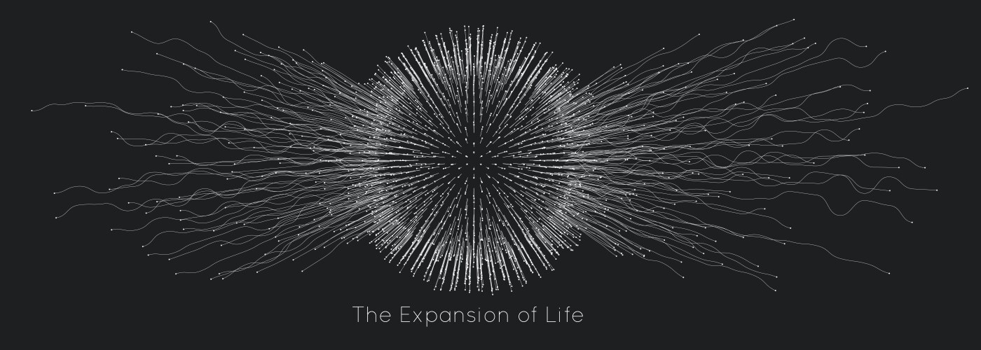 Expansion life sphere explosion Royalty Free Vector Image