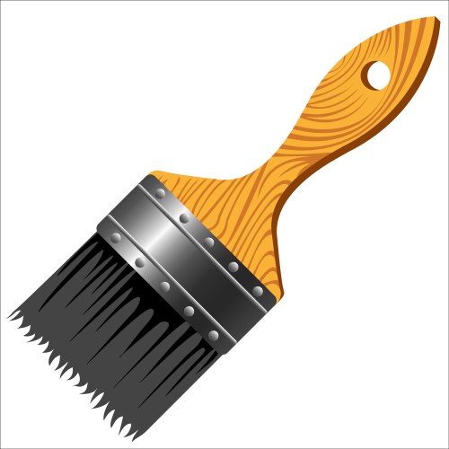 Cartoon Red Paint Brush Royalty Free Vector Image
