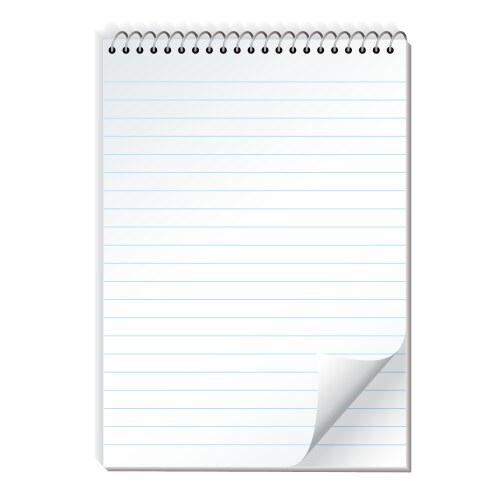 Stripped notebook paper cartoon Royalty Free Vector Image