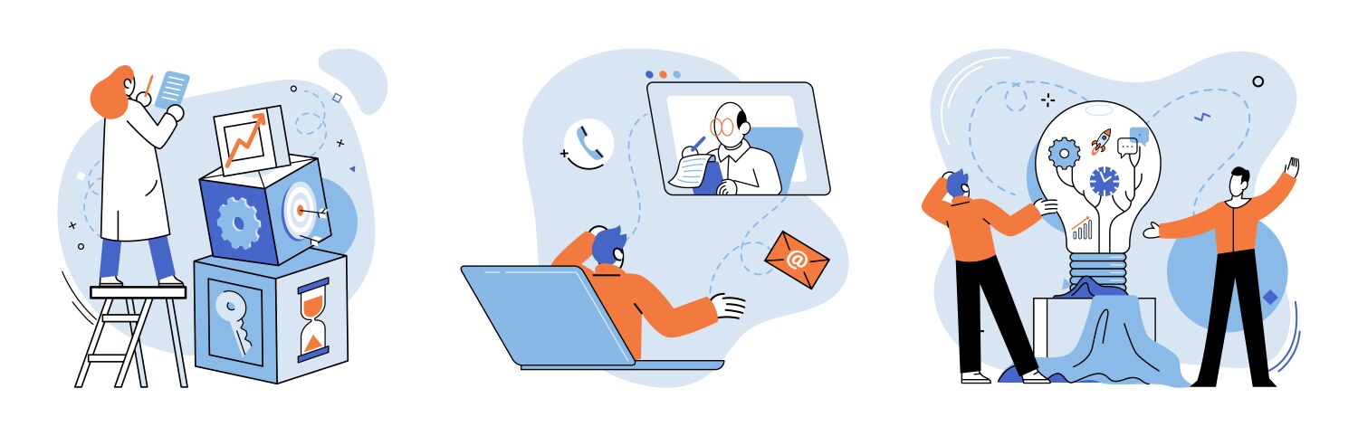 Team idea the metaphor Royalty Free Vector Image