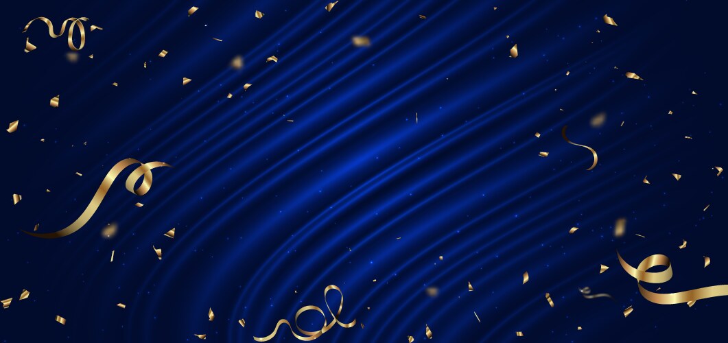 Stage elegant blue background with curtain Vector Image