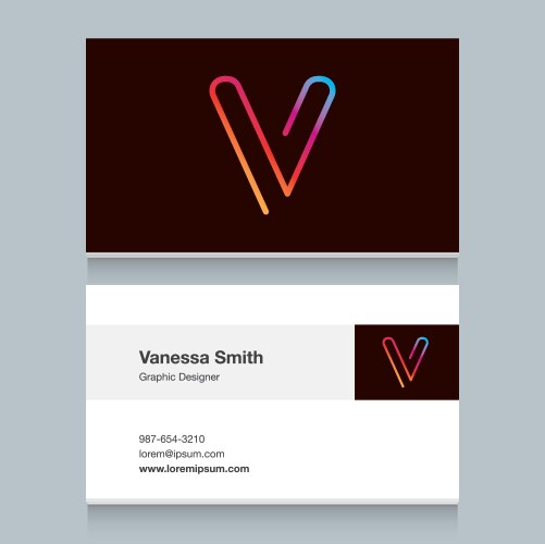 Minimal business card print template design Vector Image