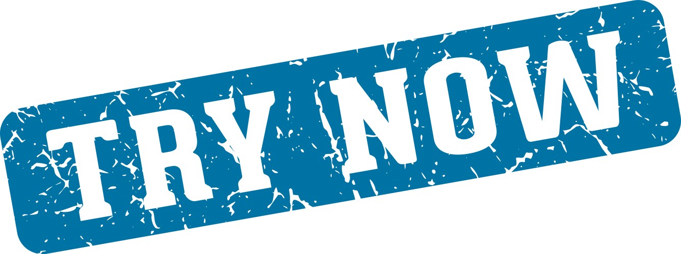 Try rectangular sign stamp Royalty Free Vector Image