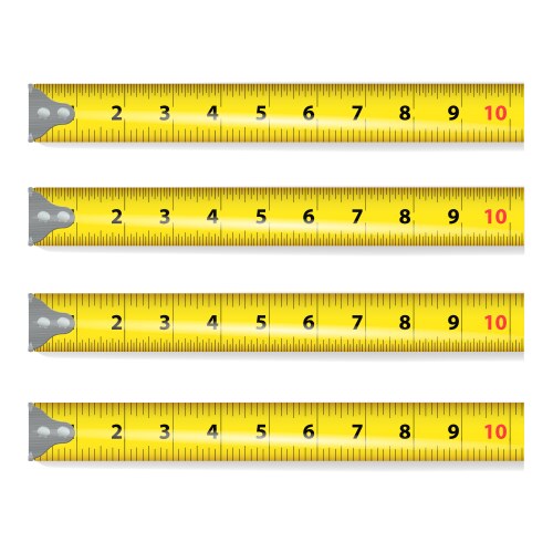 Metric imperial rulers centimeter and inch Vector Image