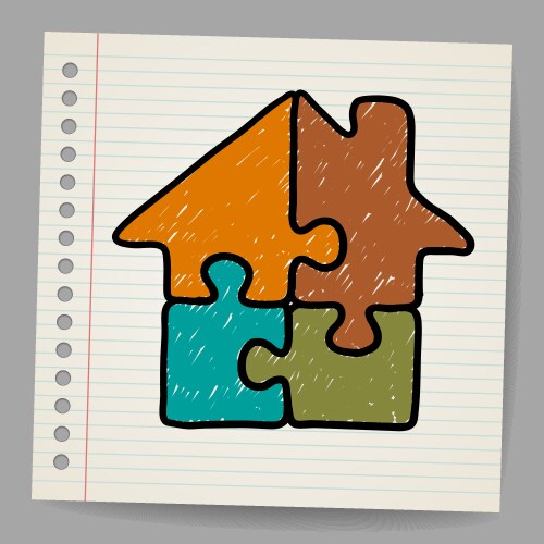 House Puzzle Vector Images (over 3,700)