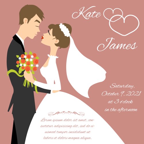 Wedding couple eps10 Royalty Free Vector Image